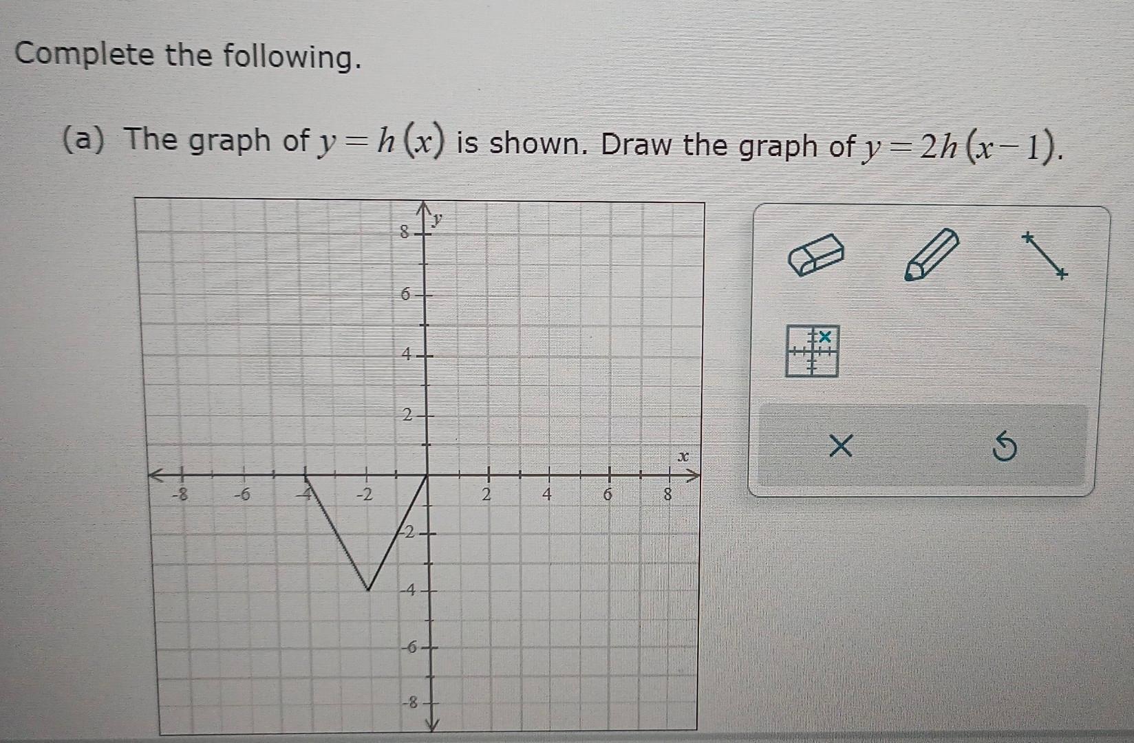 Solved Complete the following. (a) The graph of y=h(x) is | Chegg.com