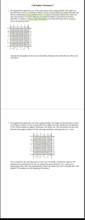 Solved cell counting-having a hard time figuring this out. | Chegg.com