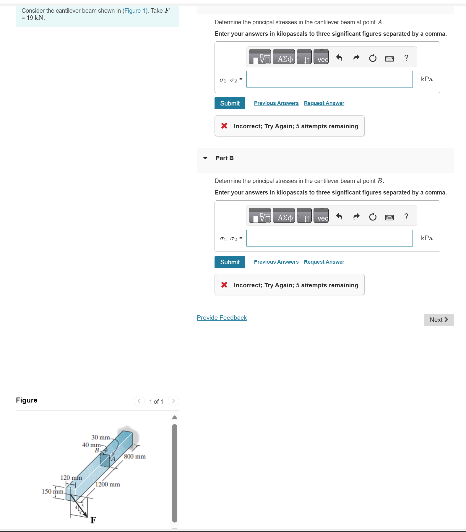 Solved Consider the cantilever beam shown in (Figure 1). | Chegg.com