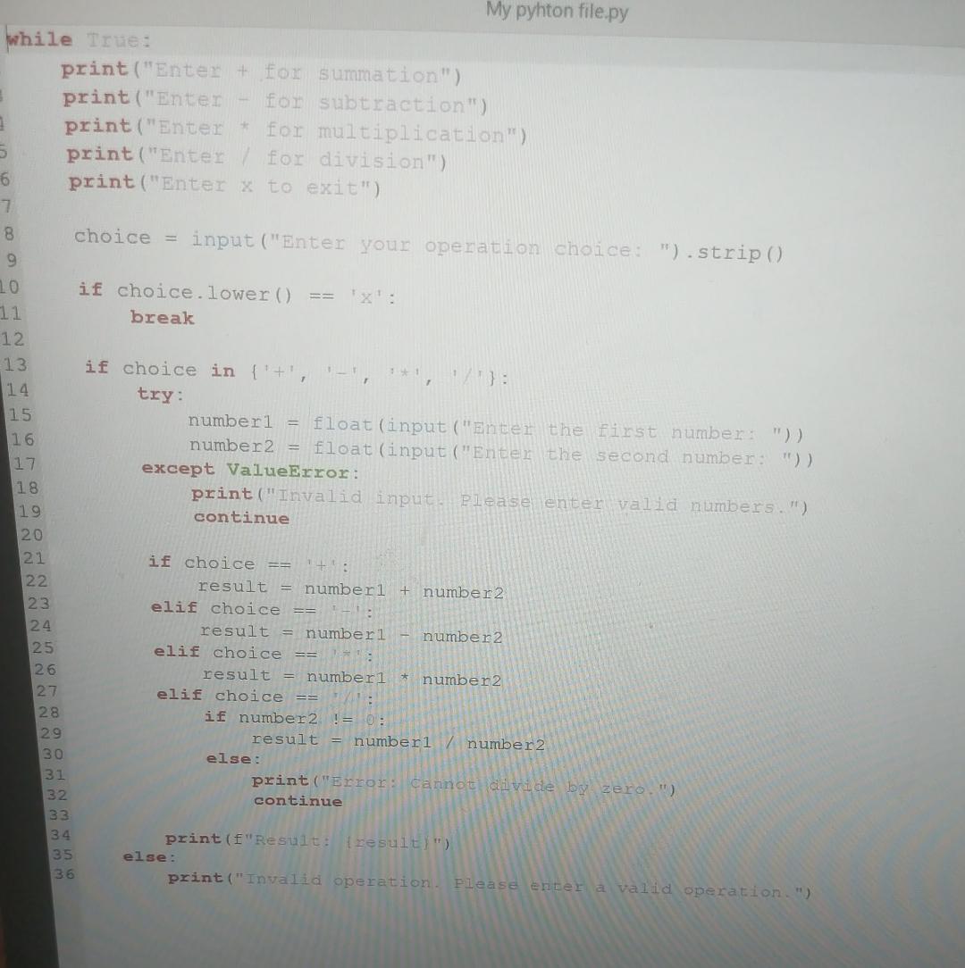 Solved hangi adımlarla çözülür?My pyhton file.pywhile | Chegg.com