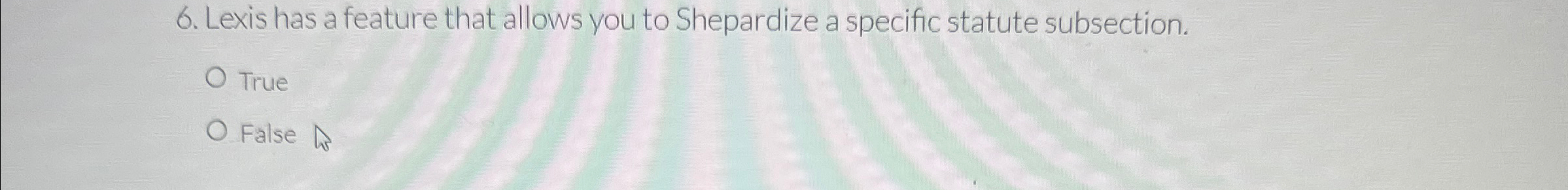 Solved Lexis has a feature that allows you to Shepardize a | Chegg.com