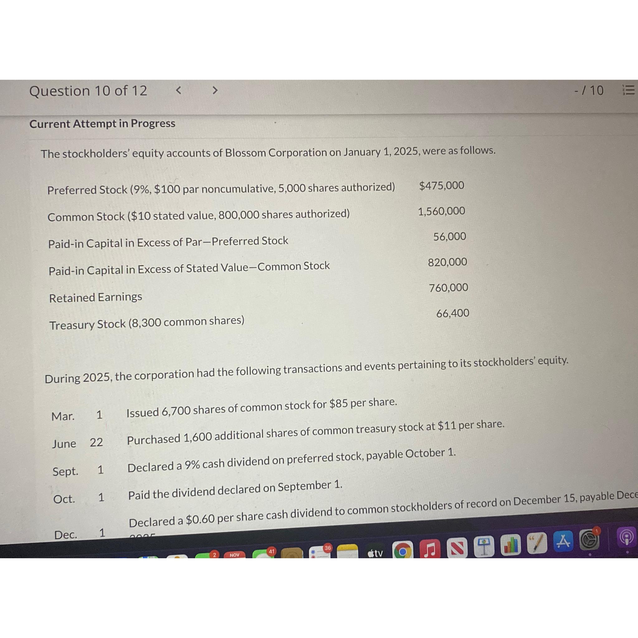 Solved Question 10 ﻿of 12-10Current Attempt in ProgressThe | Chegg.com