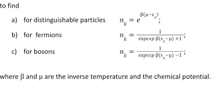 Solved 1. In class we found the following expressions for | Chegg.com