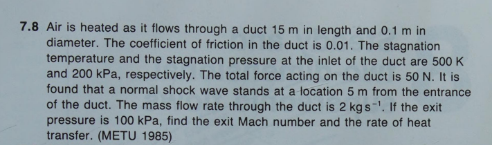 Solved 7.8 ﻿Air is heated as it flows through a duct 15 ﻿m | Chegg.com