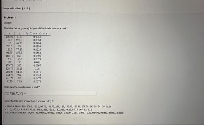 Solved The table below gives a joint probability | Chegg.com