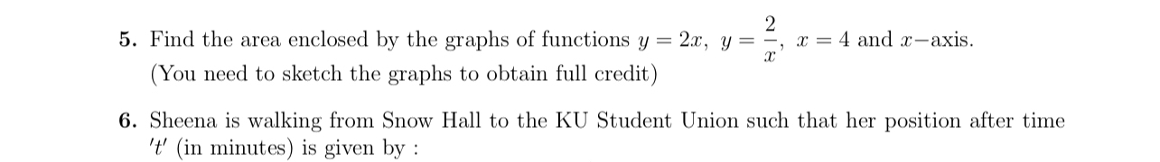 Solved Find the area enclosed by the graphs of functions | Chegg.com