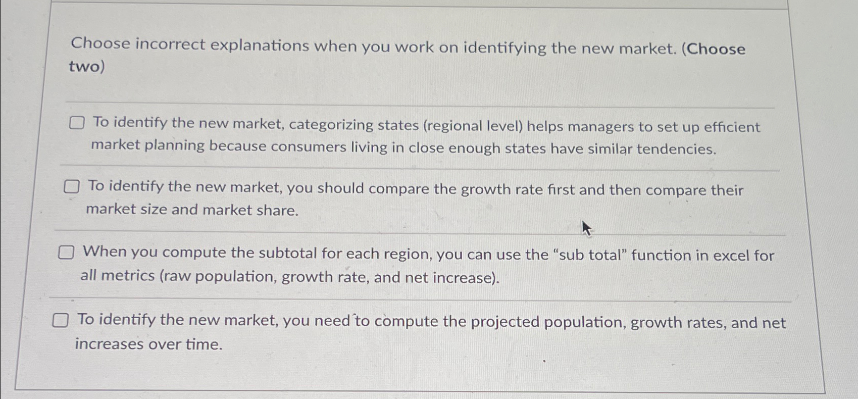 Solved Choose incorrect explanations when you work on | Chegg.com