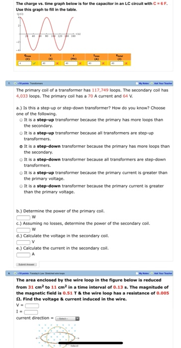 Solved 1) The charge vs. time graph below is for the | Chegg.com