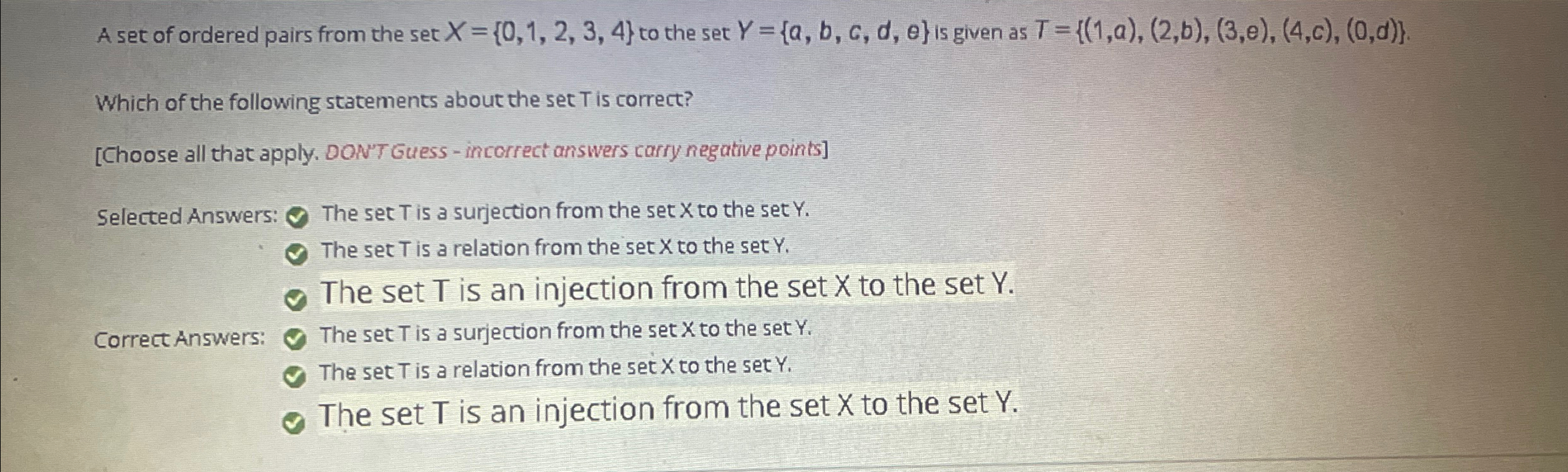 Solved A set of ordered pairs from the set x={0,1,2,3,4} ﻿to | Chegg.com