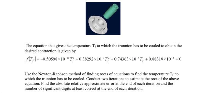 Solved The equation that gives the temperature Tr to which | Chegg.com