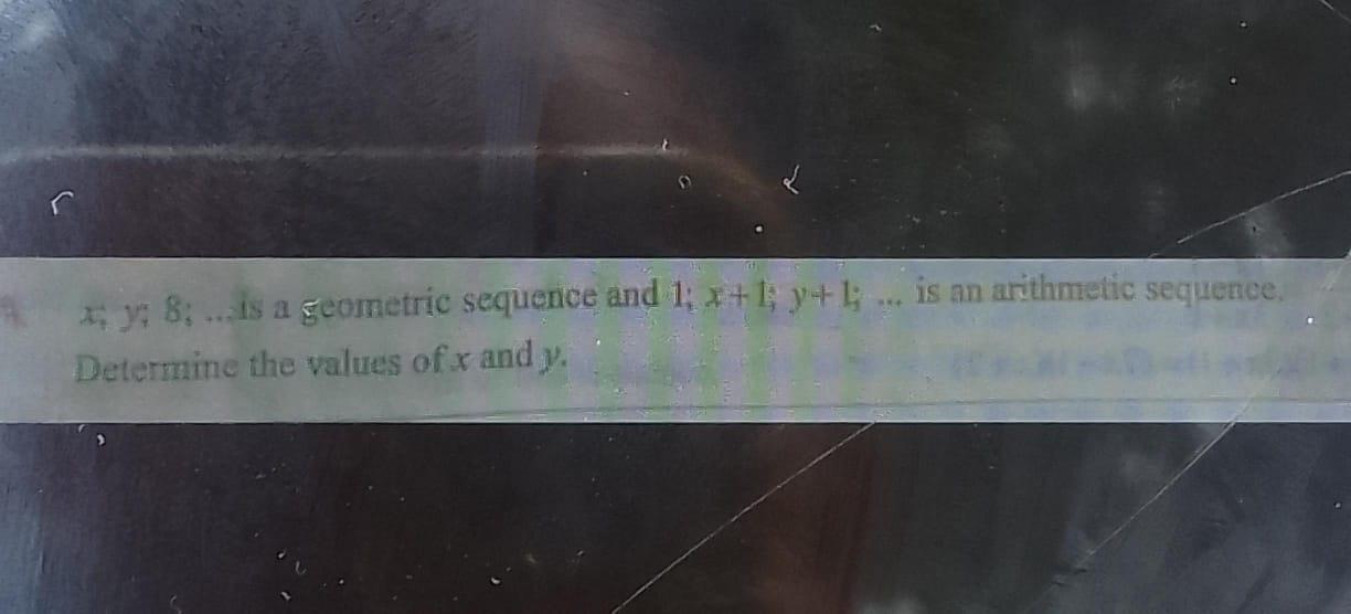 Solved x; y;8;dots is a feometric sequence and | Chegg.com