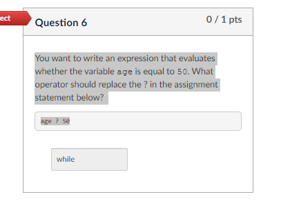 Solved You want to write an expression that evaluates | Chegg.com