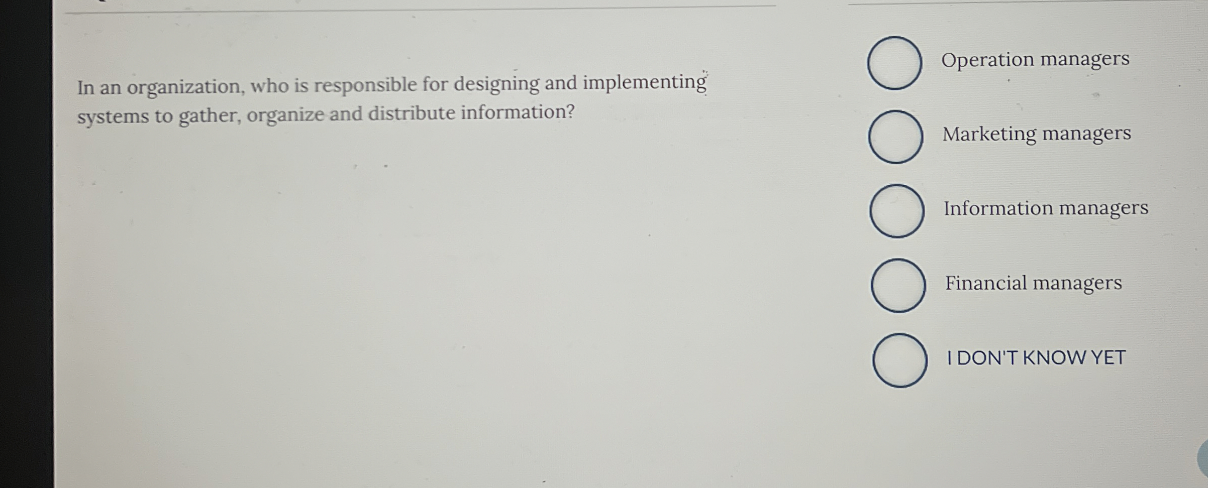 Solved In an organization, who is responsible for designing | Chegg.com