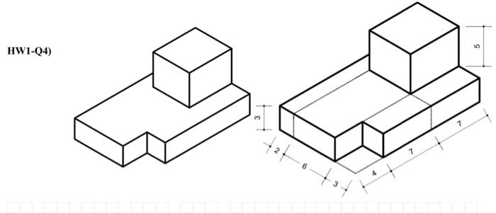 Solved sketch the front , top and side views of the | Chegg.com