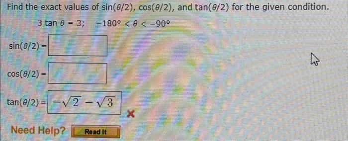 Solved Use half-angle formulas to find the exact values. (a) | Chegg.com