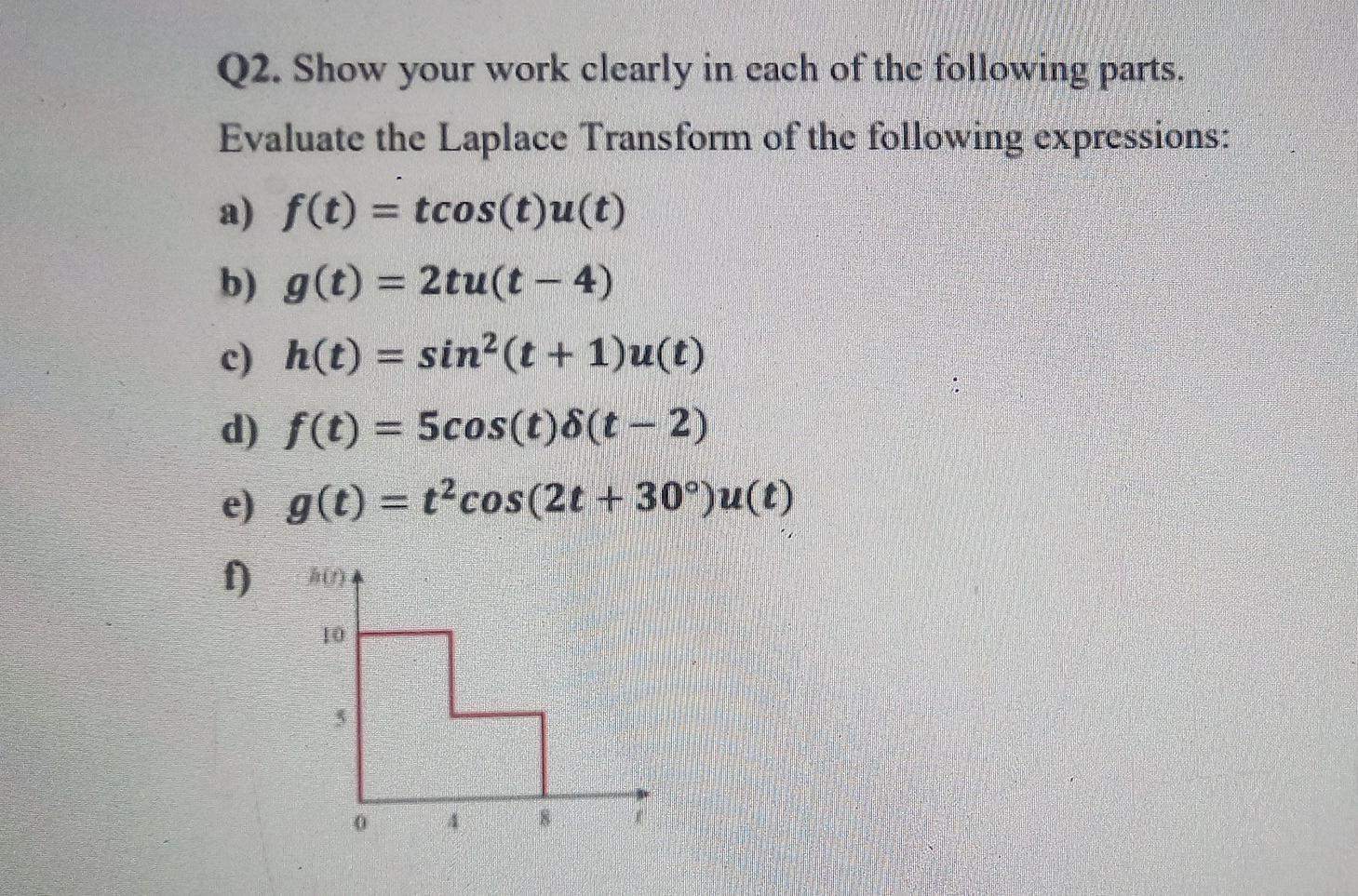 Solved Q2. Show your work clearly in each of the following | Chegg.com