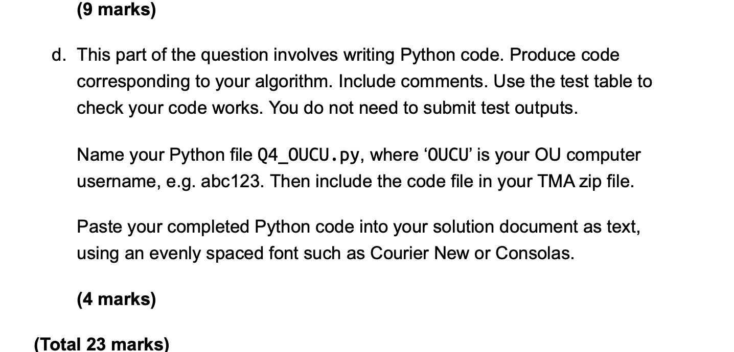 Solved (9 ﻿marks)d. ﻿This part of the question involves | Chegg.com