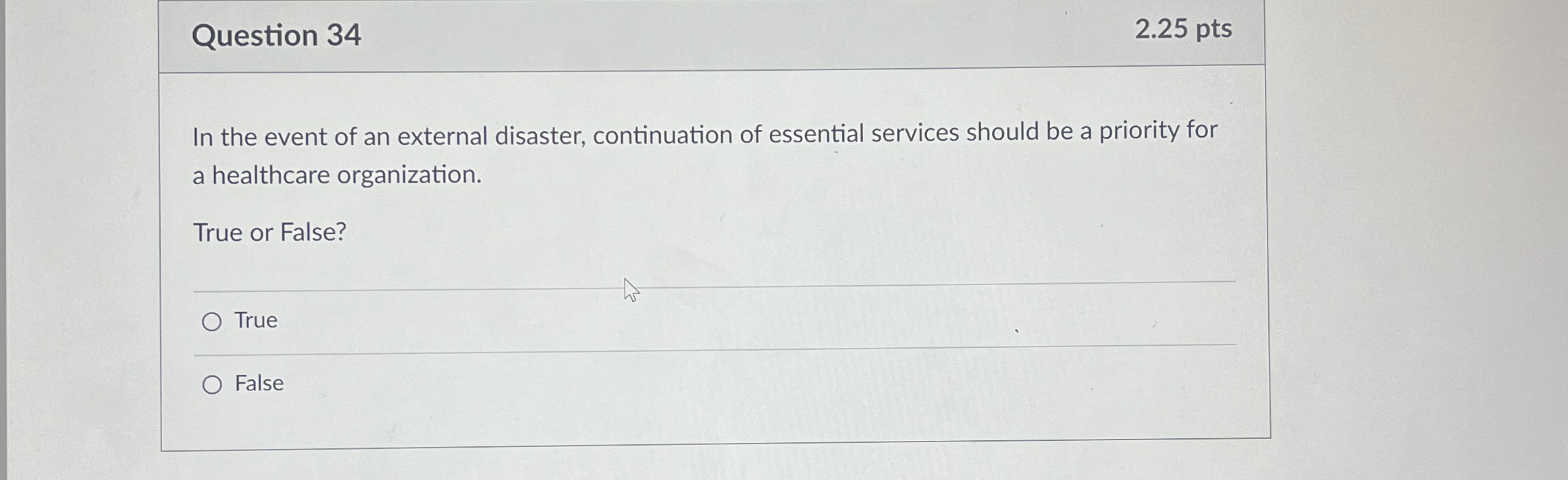 Solved Question 342.25 ﻿ptsIn the event of an external | Chegg.com