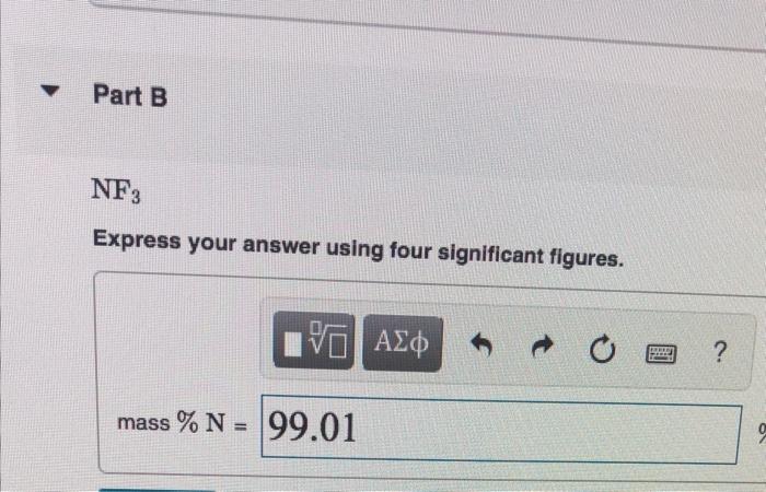 Solved Part B NF3 Express your answer using four significant | Chegg.com