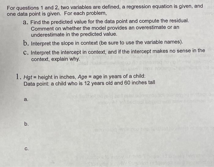 Solved For questions 1 and 2 , two variables are defined, a | Chegg.com
