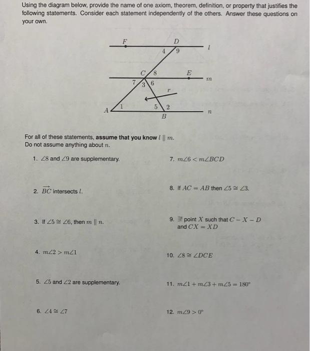 Axiom 1: The Existence Postulate Axiom 2: The | Chegg.com