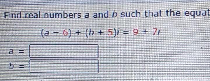 Solved find real numbers a and b such that the equation is | Chegg.com