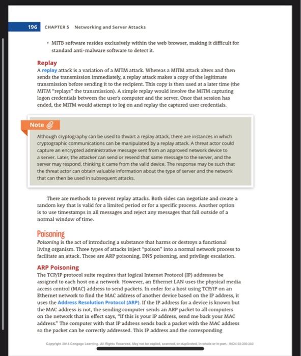 Solved Interception Some attacks are designed to intercept | Chegg.com