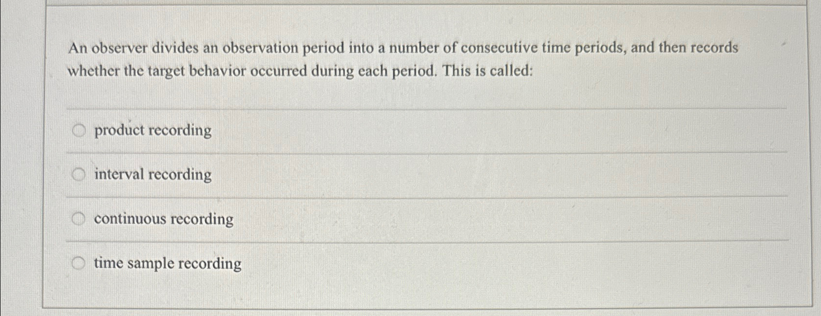 Solved An observer divides an observation period into a | Chegg.com