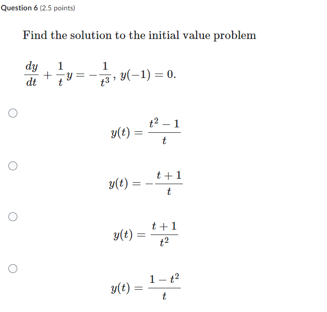 Solved Question 7 (2.5 ﻿points)Find the general solution to | Chegg.com