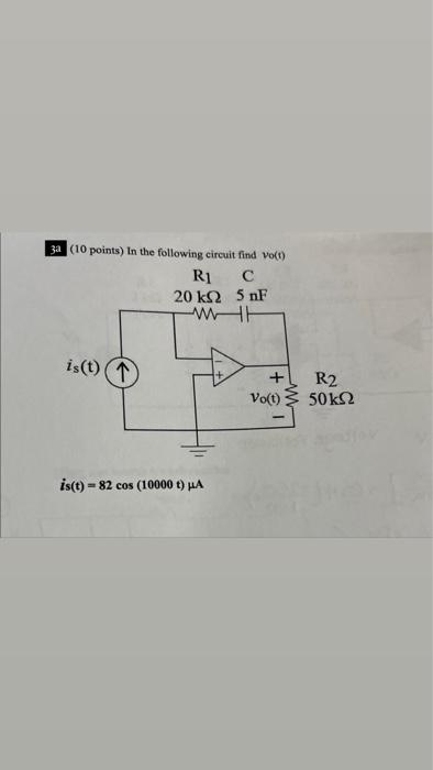 Solved 3a (10 points) In the following circuit find v0(t) | Chegg.com Solved 3a (10 points) In the following circuit find v0(t) | Chegg.com