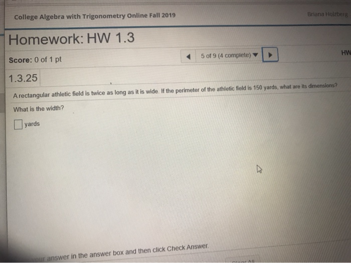Solved College Algebra with Trigonometry Online Fall 2019 | Chegg.com