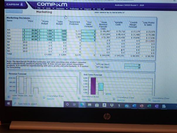 CAPSIM 2 comp-xm Andrews C59550 Round 1.2020 File | Chegg.com