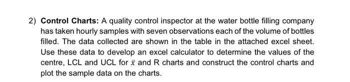 Solved Control Charts: A quality control inspector at the | Chegg.com