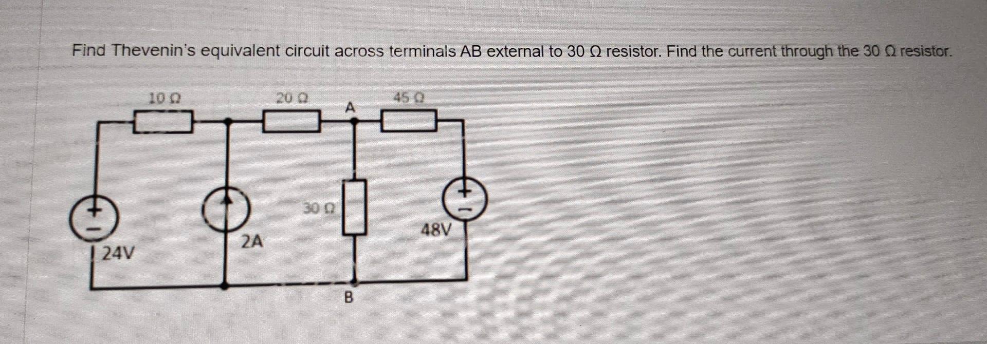 Solved Find Thevenin's equivalent circuit across terminals | Chegg.com