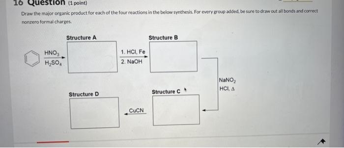 Solved Draw the major organic product for each of the four | Chegg.com