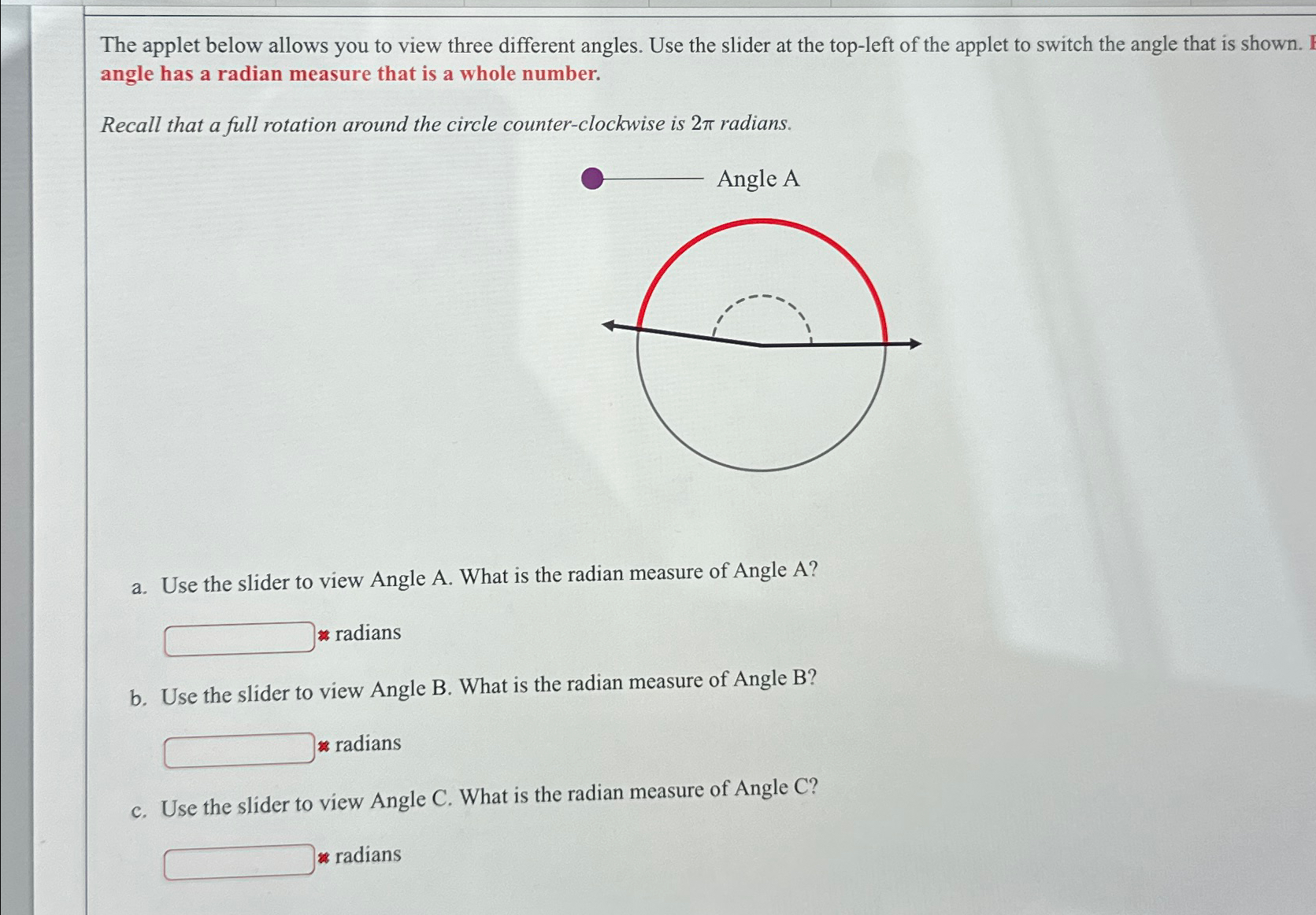 The applet below allows you to view three different | Chegg.com