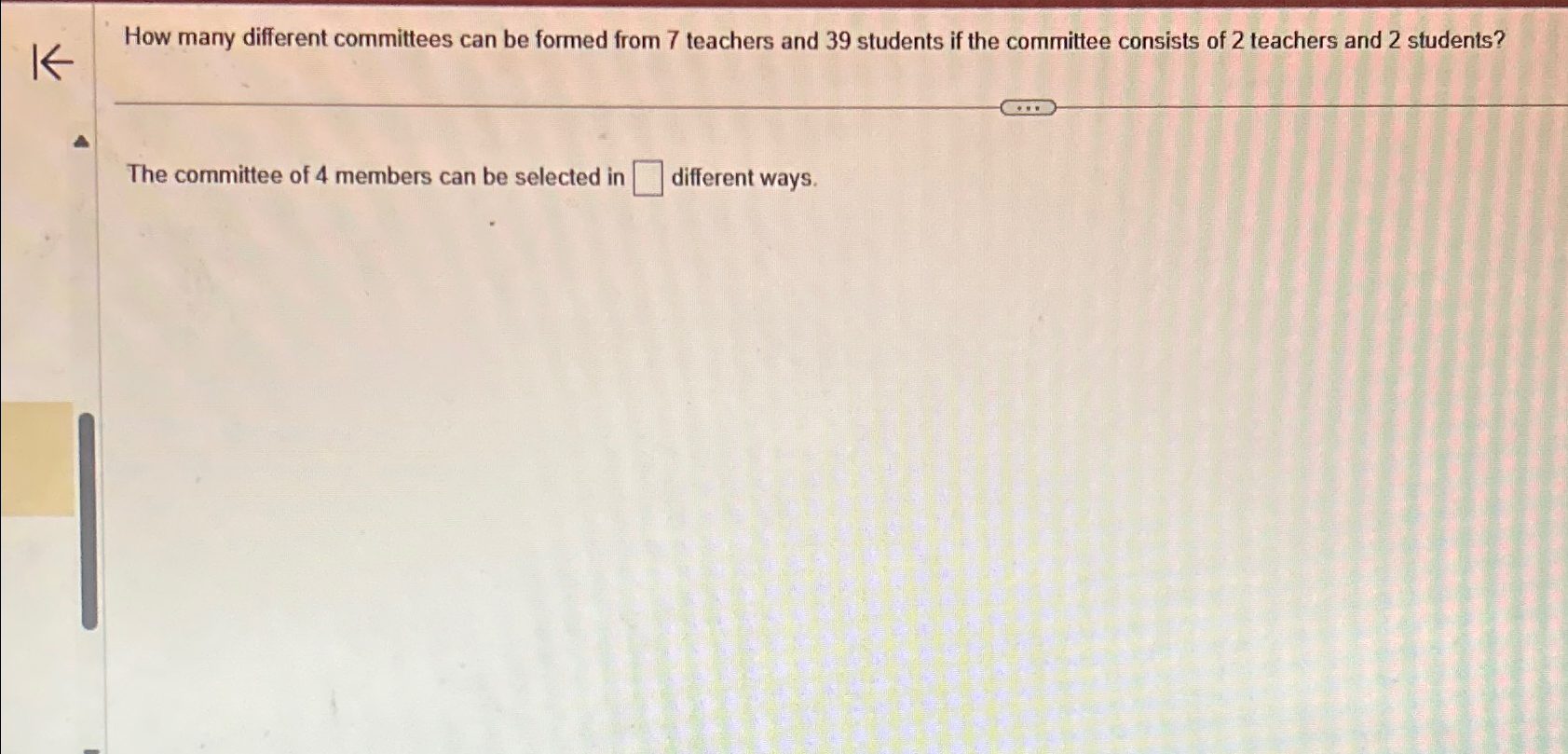 Solved How many different committees can be formed from 7 | Chegg.com