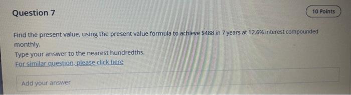 Solved Find the present value, using the present value | Chegg.com