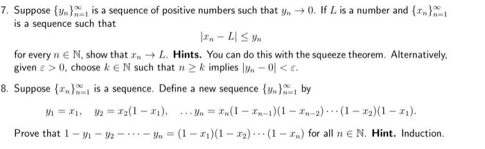 Solved Suppose {yn}n=1∞ is a sequence of positive numbers | Chegg.com