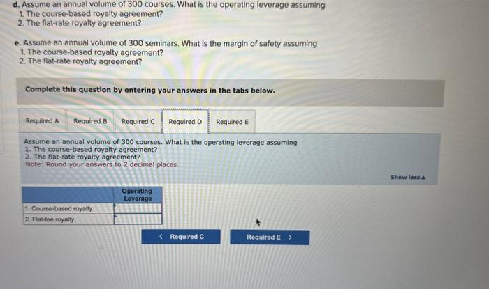 Solved Problem 3-62 (Static) CVP, Operating Leverage, and | Chegg.com