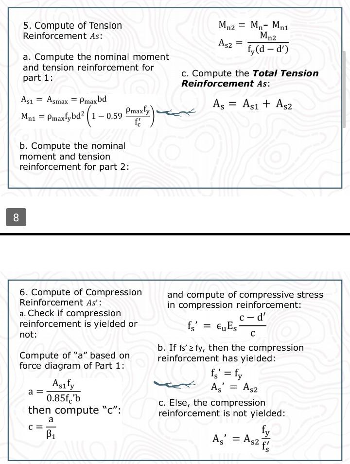 Solved Reinforcement Concrete Design show your solution step | Chegg.com