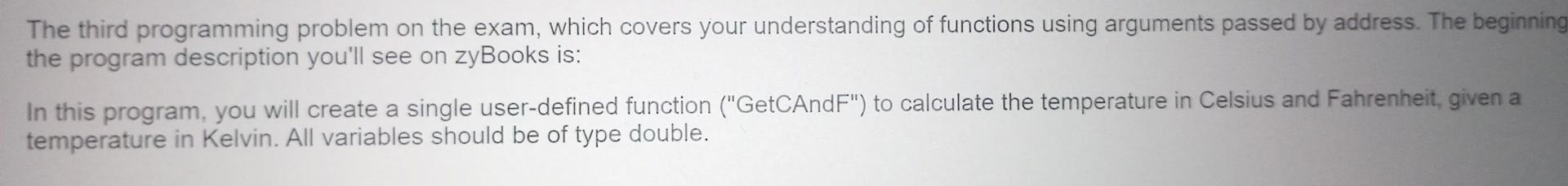 Solved The third programming problem on the exam, which | Chegg.com