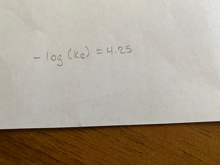 Solved - log (ka) = 4.25 | Chegg.com