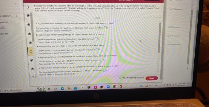 Solved The percertisge of cuess tut we to llas with tertacen | Chegg.com