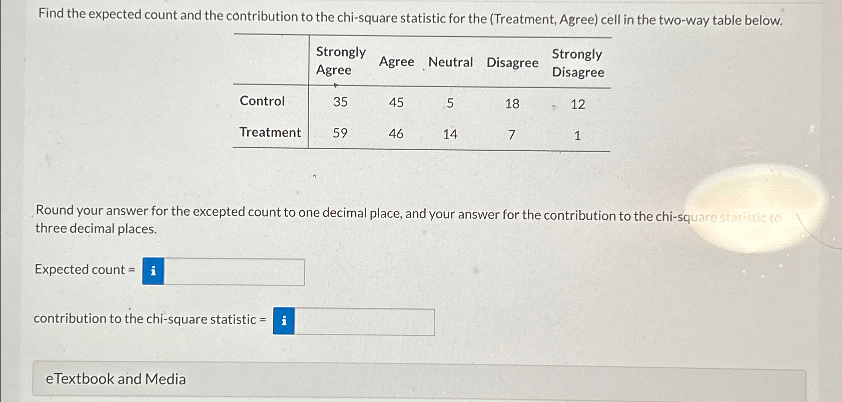 Solved Find the expected count and the contribution to the | Chegg.com