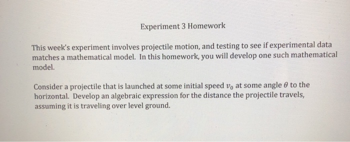 Solved Experiment 3 Homework This week's experiment involves | Chegg.com