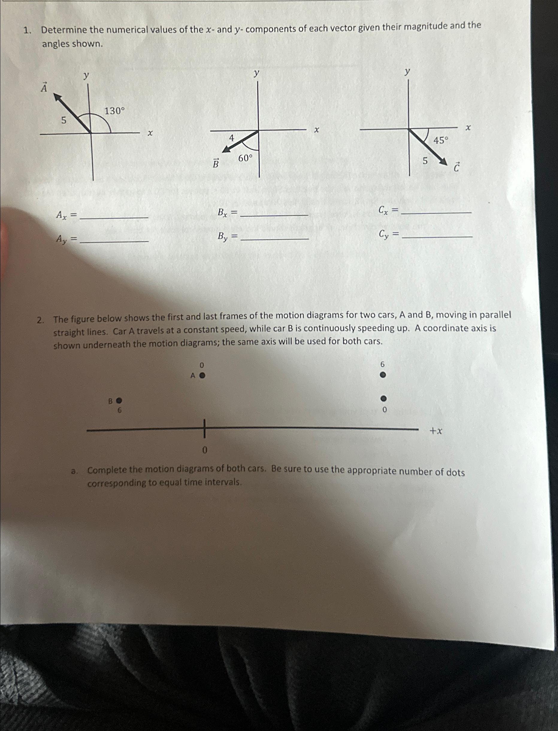 Solved Determine the numerical values of the x - and | Chegg.com