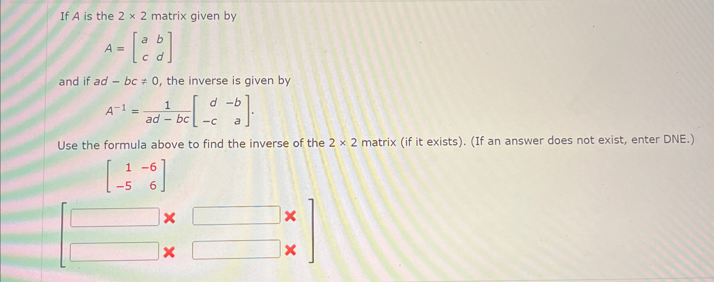 Solved If A ﻿is the 2×2 ﻿matrix given byA=[abcd]and if | Chegg.com