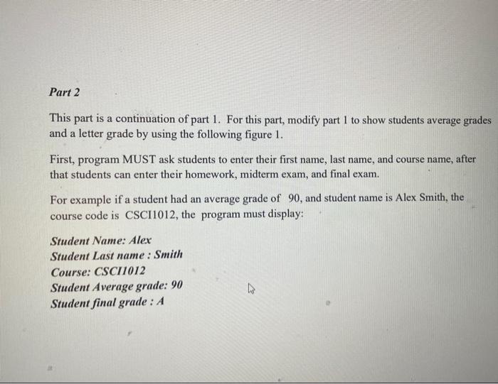 Solved This part is a continuation of part 1 . For this | Chegg.com