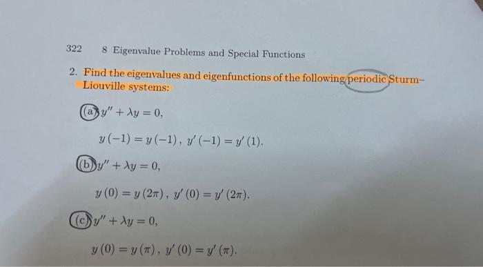 Solved 3228 Eigenvalue Problems And Special Functions 2